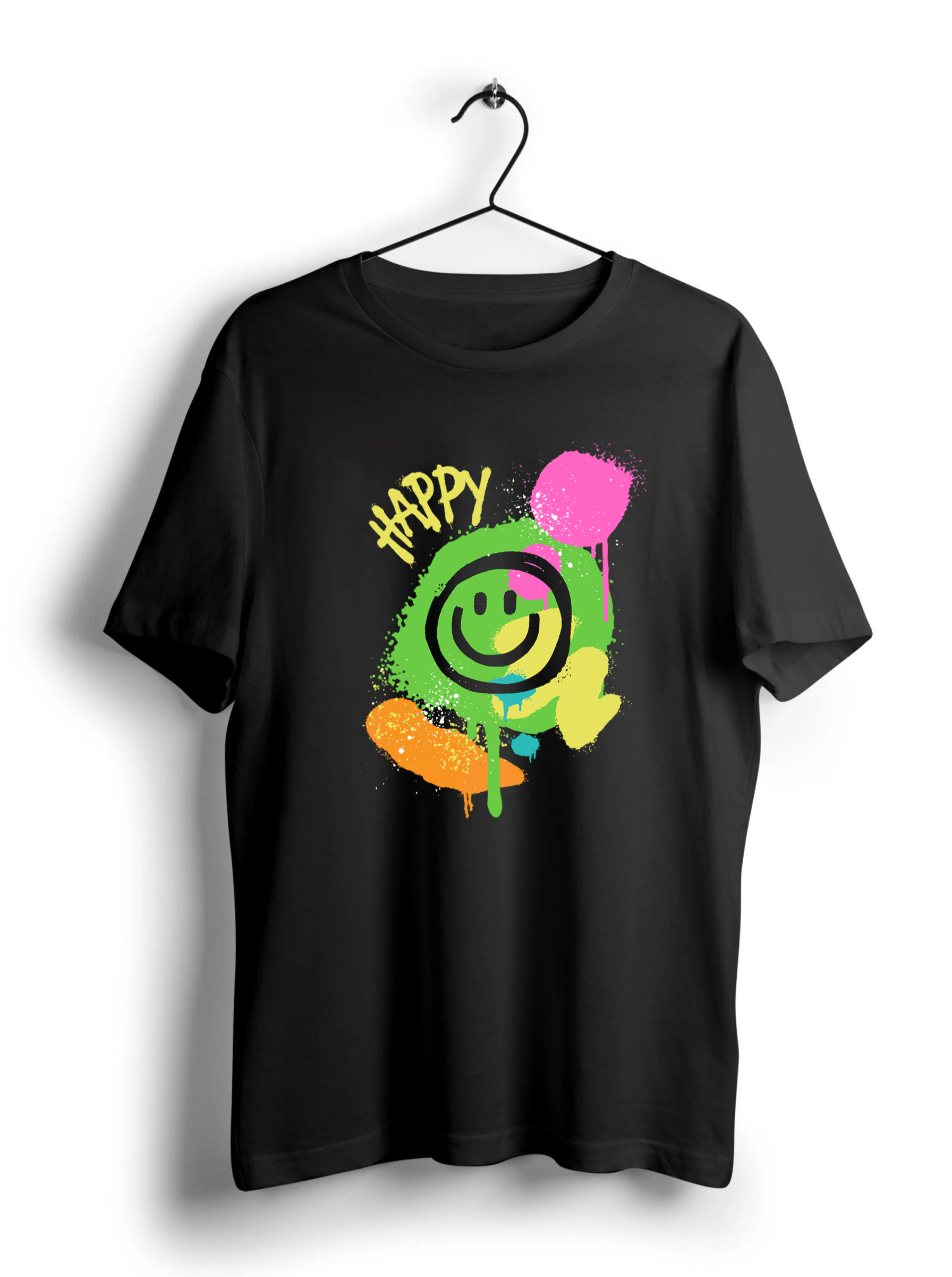 Happy Unisex Half Sleeve T-Shirt – The Pixel Fashion